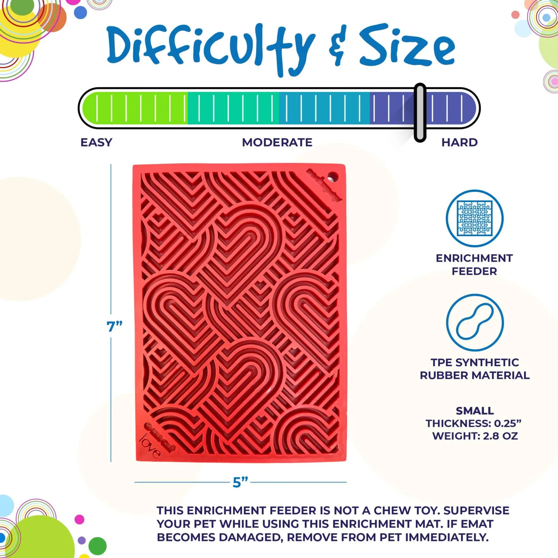 SodaPup Heart Design Lick Enrichment Feeding Mat – Choose a Size ...