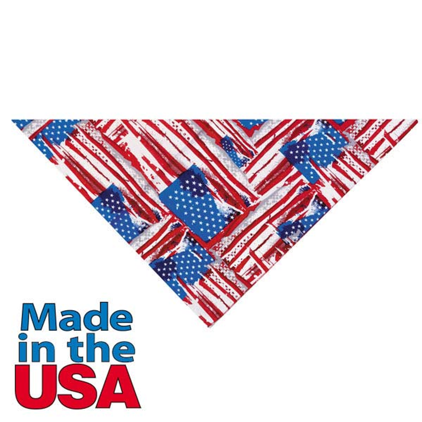 Pet Edge American Flag Dog Bandana – Painted Patriotic Cotton Blend ...